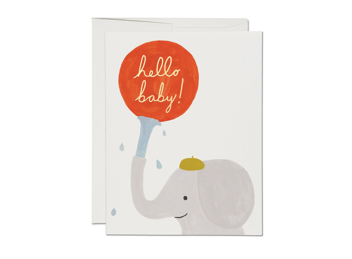 CARD - hello baby elephant – Three Littles