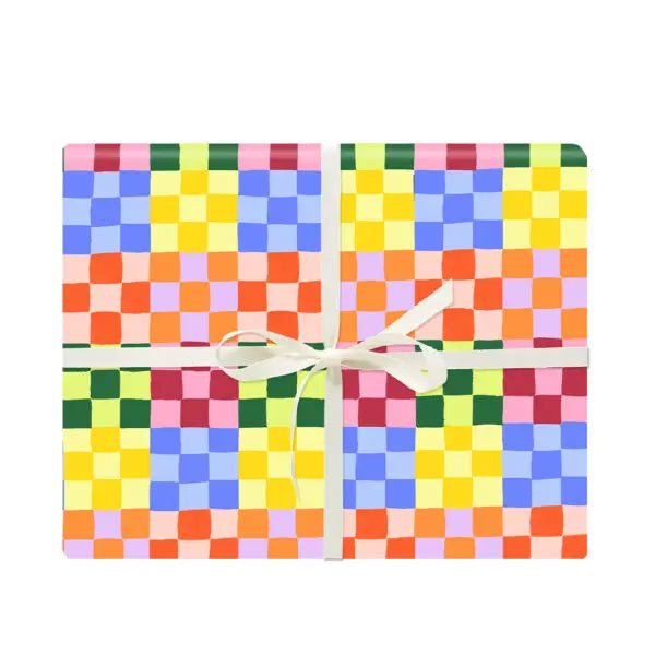 CARD - Rainbow Checks Baby – Three Littles