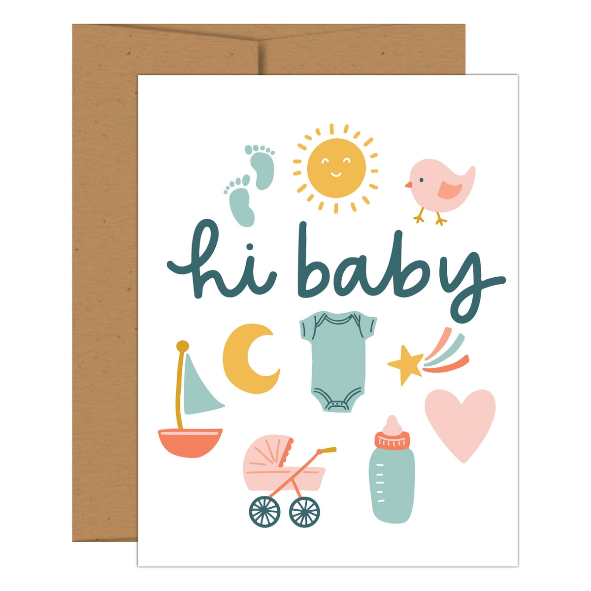 CARD - hi baby – Three Littles